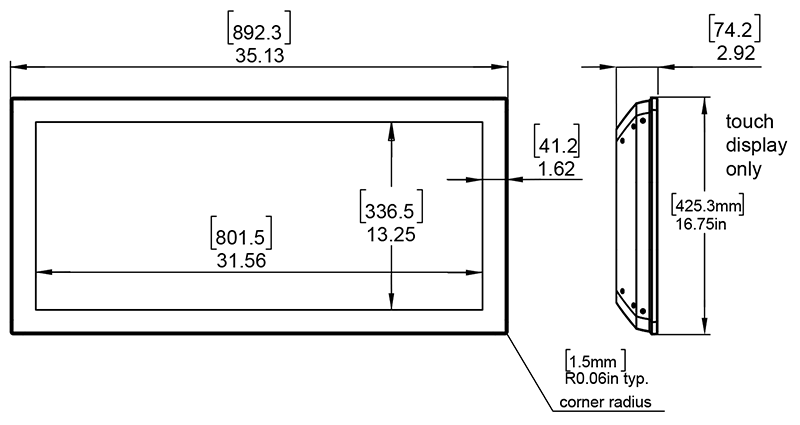 Inline - Open Frame Large Touch Displays