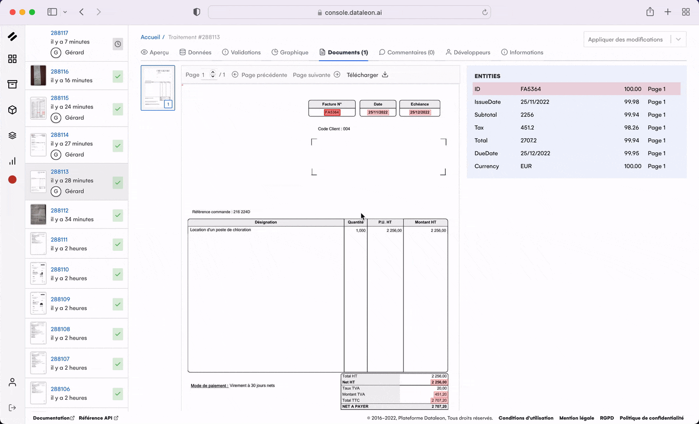 Invoice OCR - Dataleon
