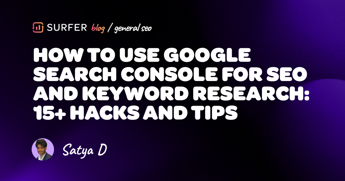 How to use Google Search Console for SEO and Keyword Research: 15 ...