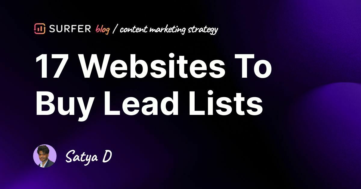 18 Websites To Buy Lead Lists