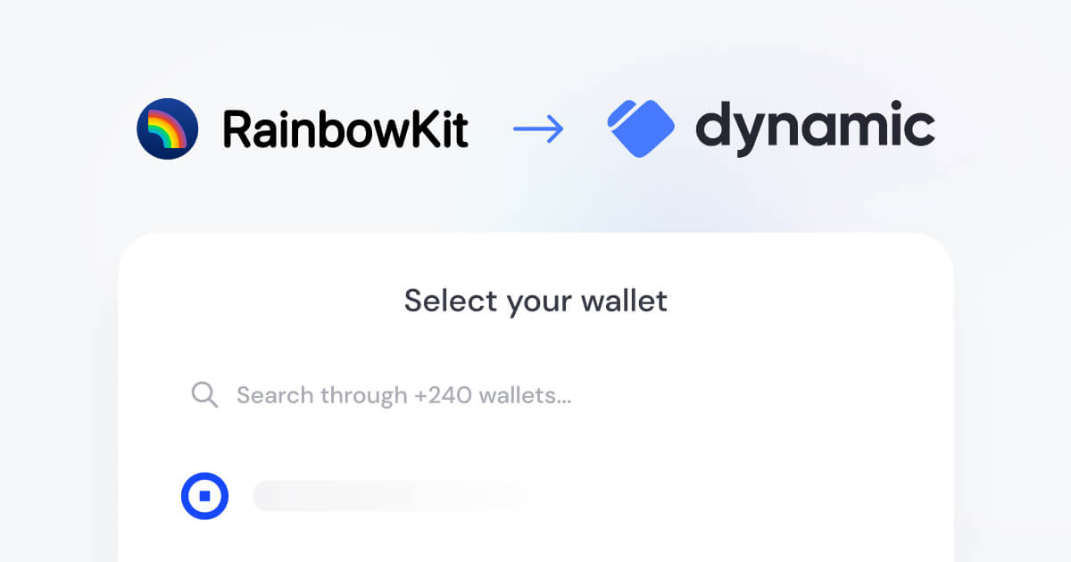 Compare Dynamic with RainbowKit