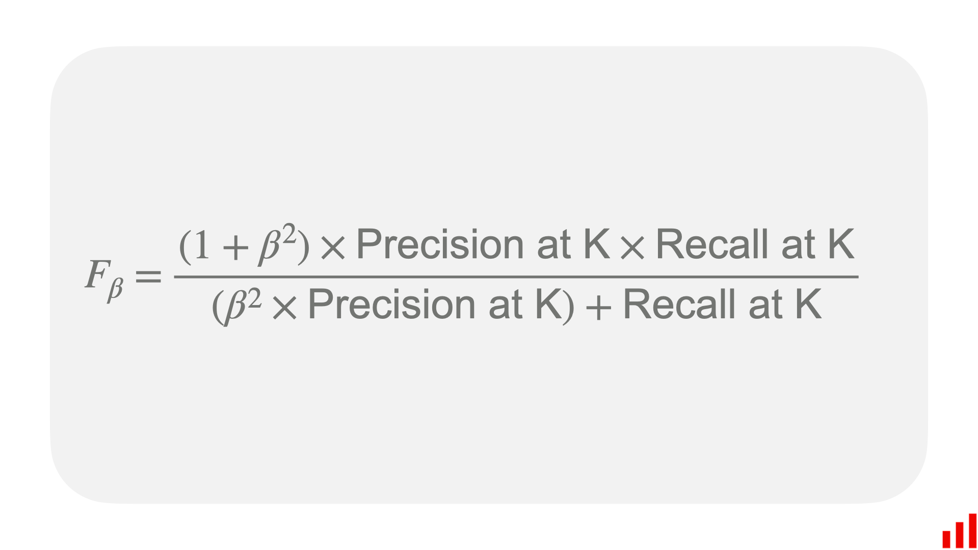 Precision and recall at K in ranking and recommendations