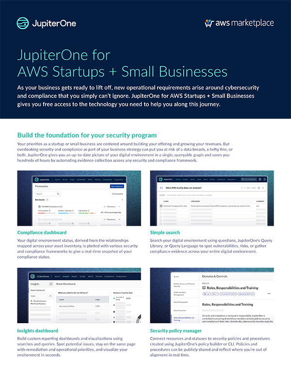 JupiterOne for AWS Enterprises