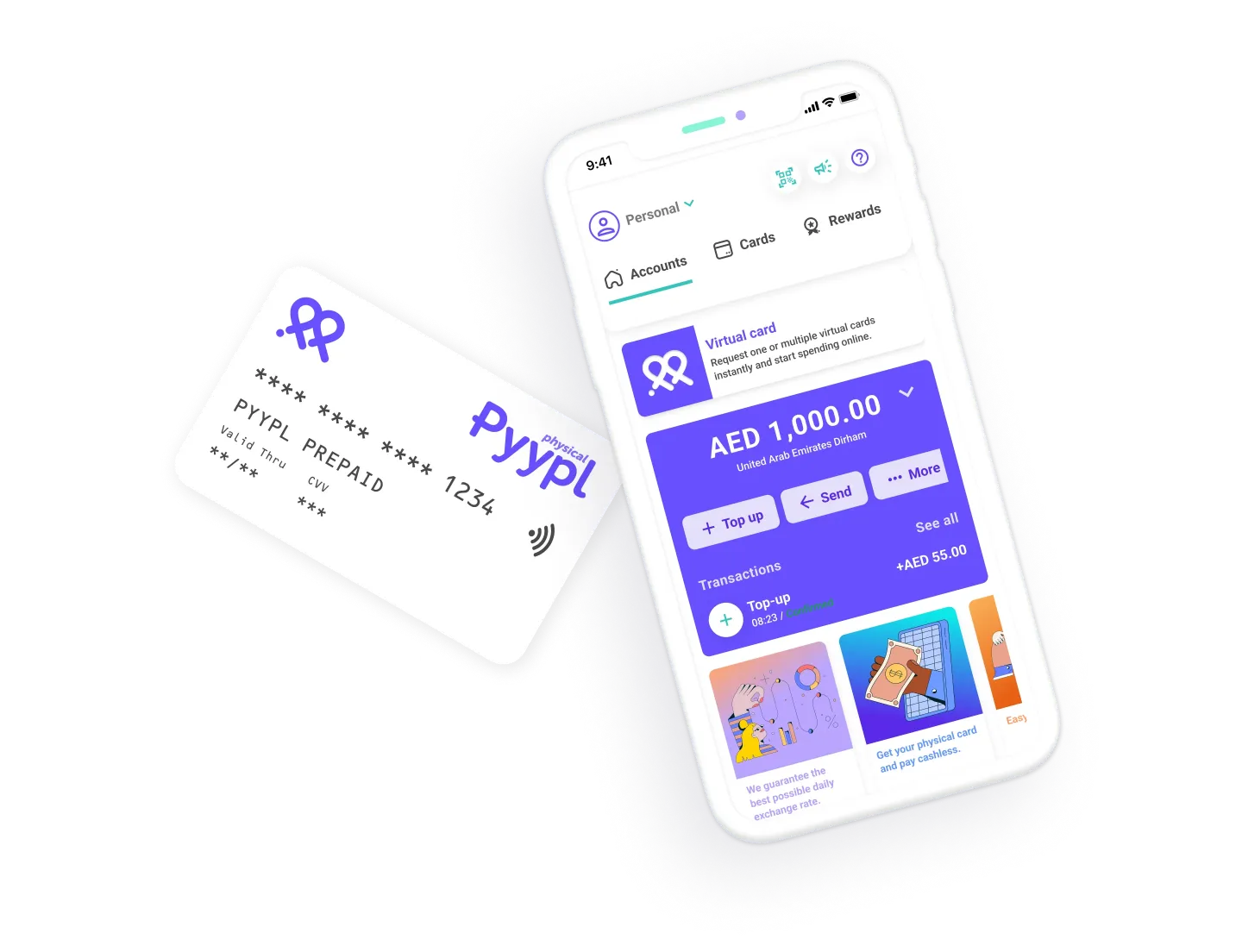 Pyypl Physical Visa card