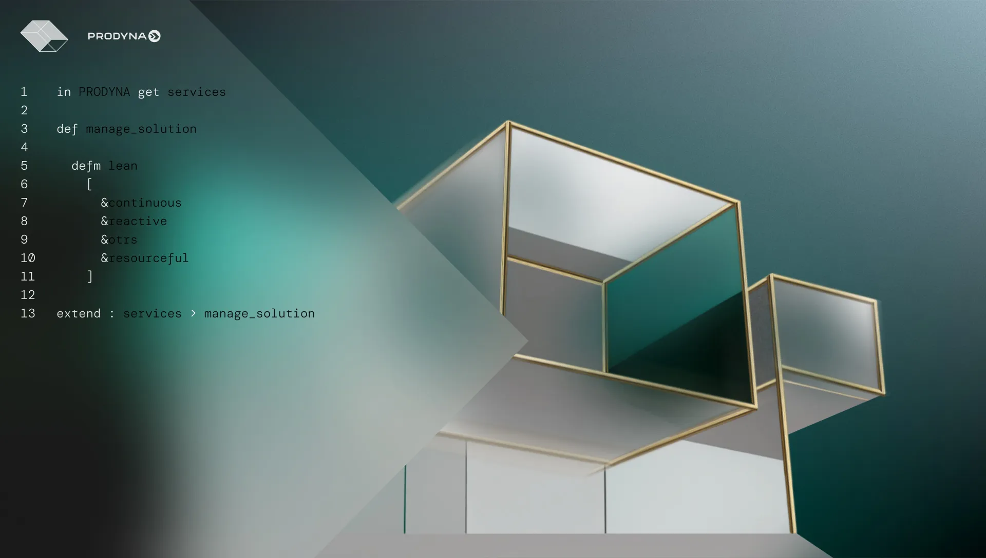 Manage solution - PRODYNA