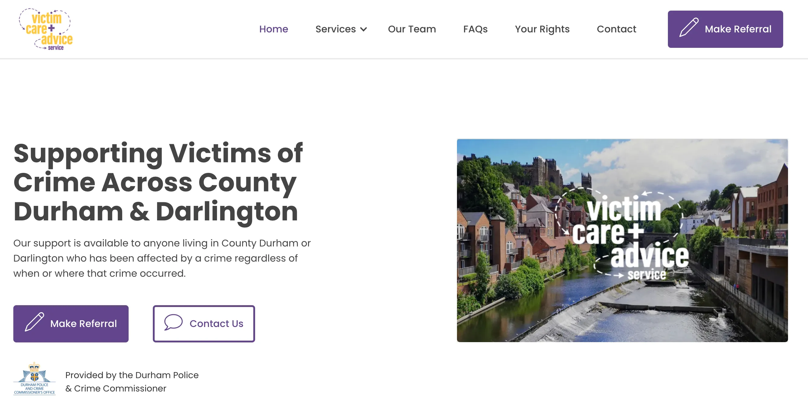 Durham Victim Care & Advice Service | Referrals