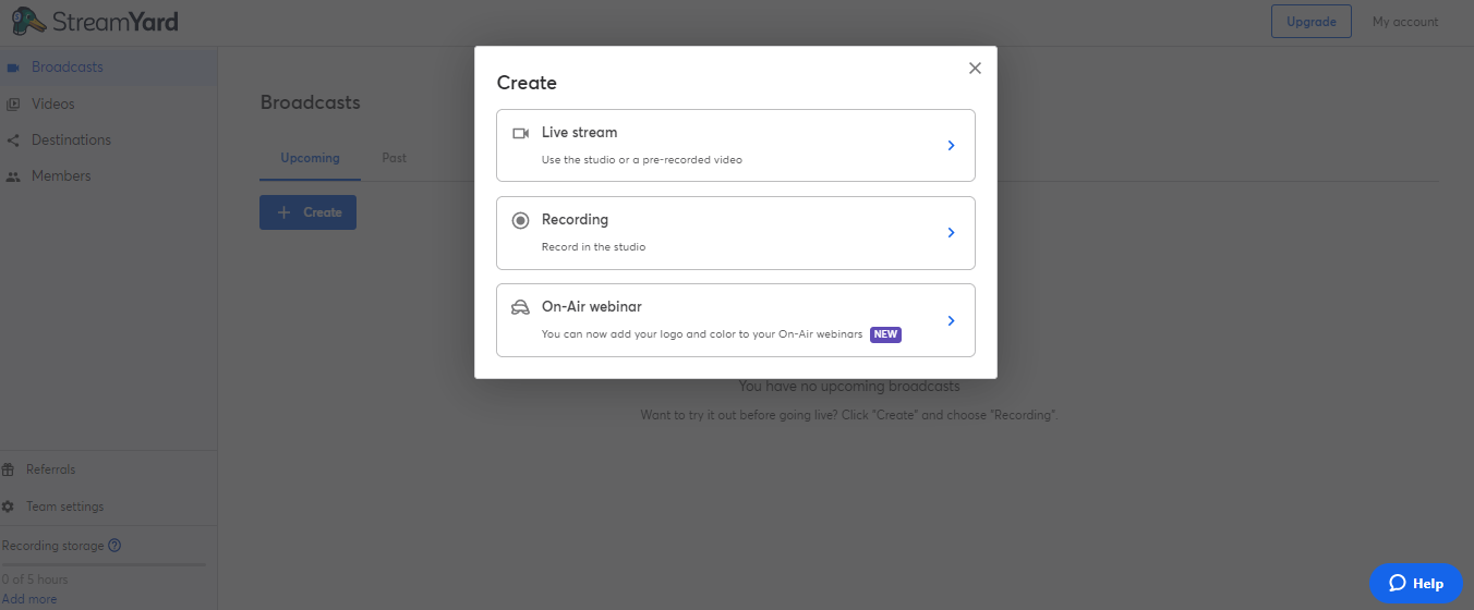 How to use Streamyard for live streaming on Teyuto?