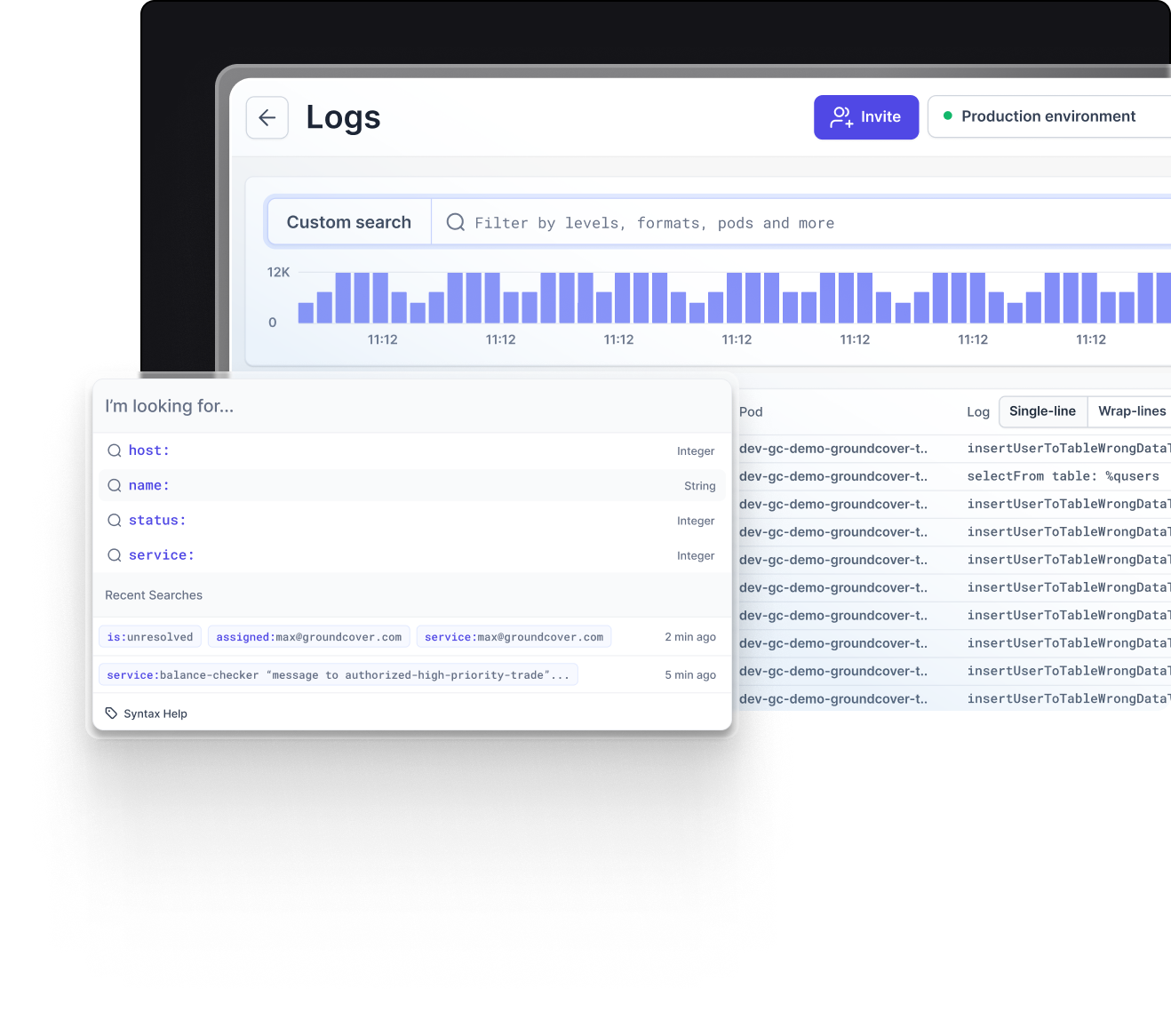 Cloud-native Log Management Solution at groundcover