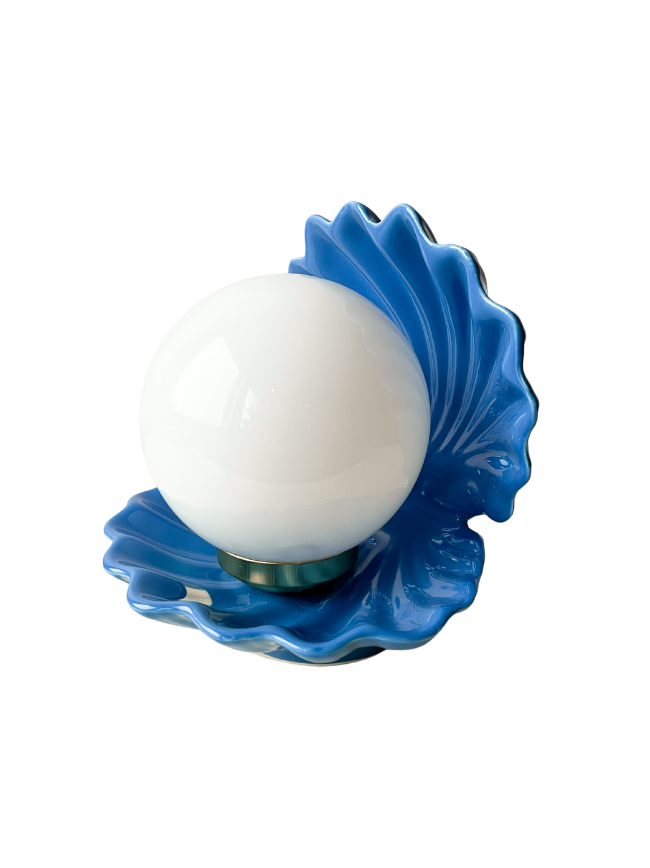 Mendera | Blue shell lamp 80s
