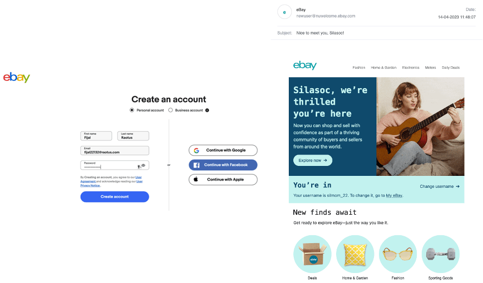 eBay Passkeys: Analysis of Sign-Ups and Logins with Passkeys