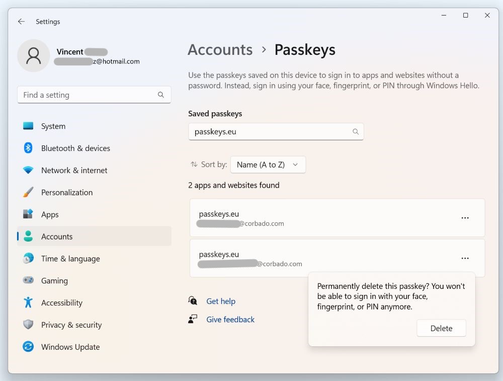 Windows 11's Upcoming Passkey (Windows Hello) Features