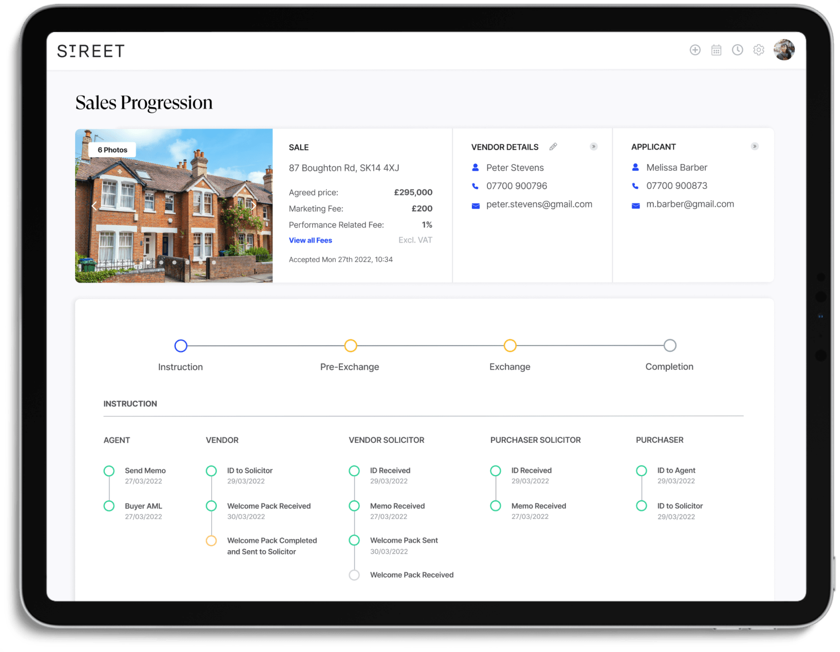 Street.co.uk | Sales Progression Tracker