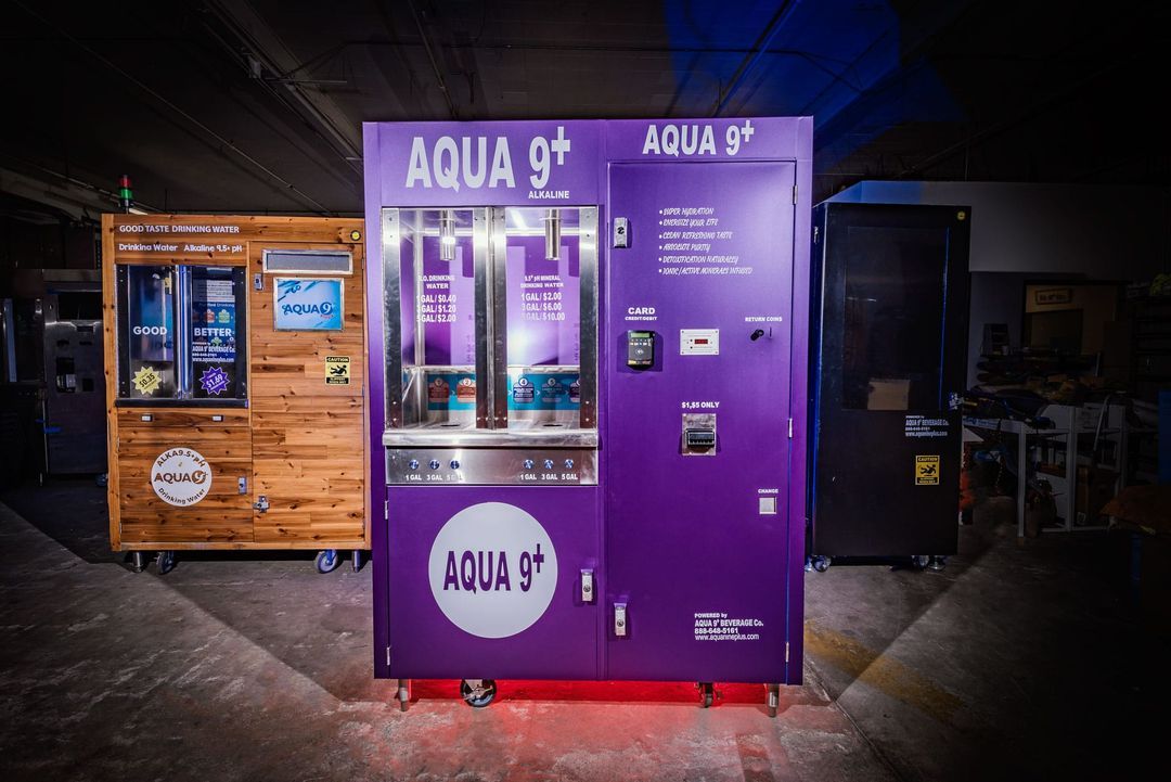 About AQUA 9+ Purified Drinking Water | Water Vending Machines ...