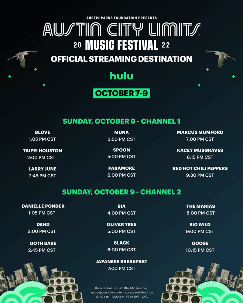 ACL Music Festival | Oct. 6-8 & 13-15, 2023 | Austin, TX