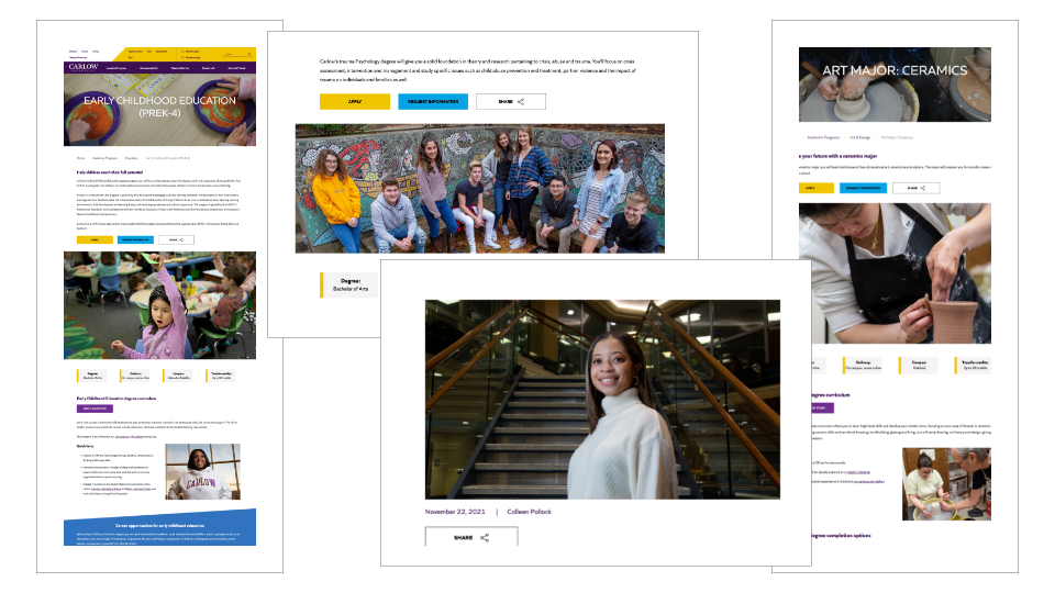 Carlow Website | Project Management by Rebecca Droke