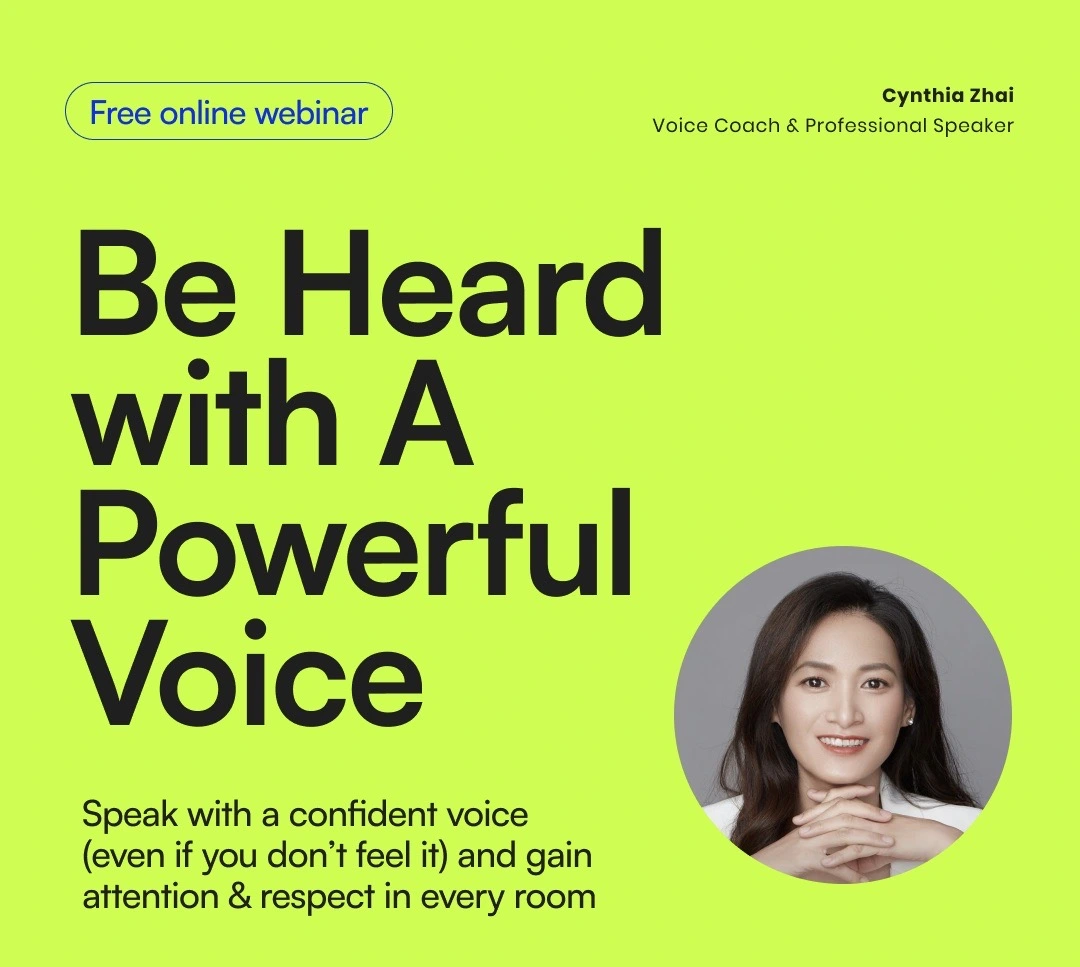 Be Heard with a Powerful Voice with Cynthia Zhai - Doerscircle ...
