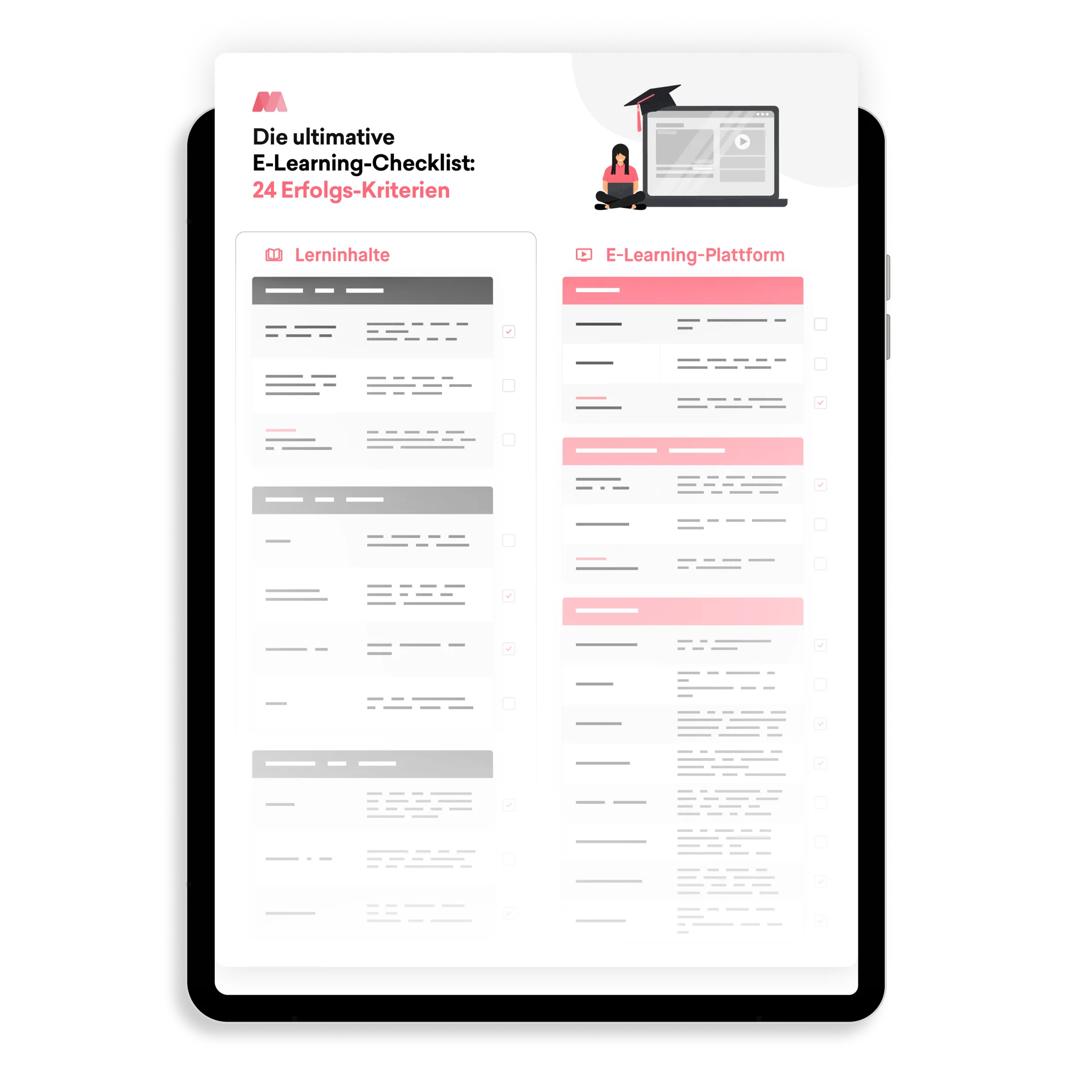 Checklist: 24 Kriterien für erfolgreiches E-Learning