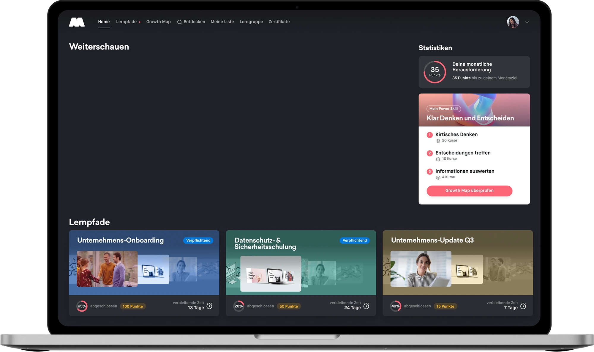 Masterplan | Learning Engagement Plattform für Unternehmen