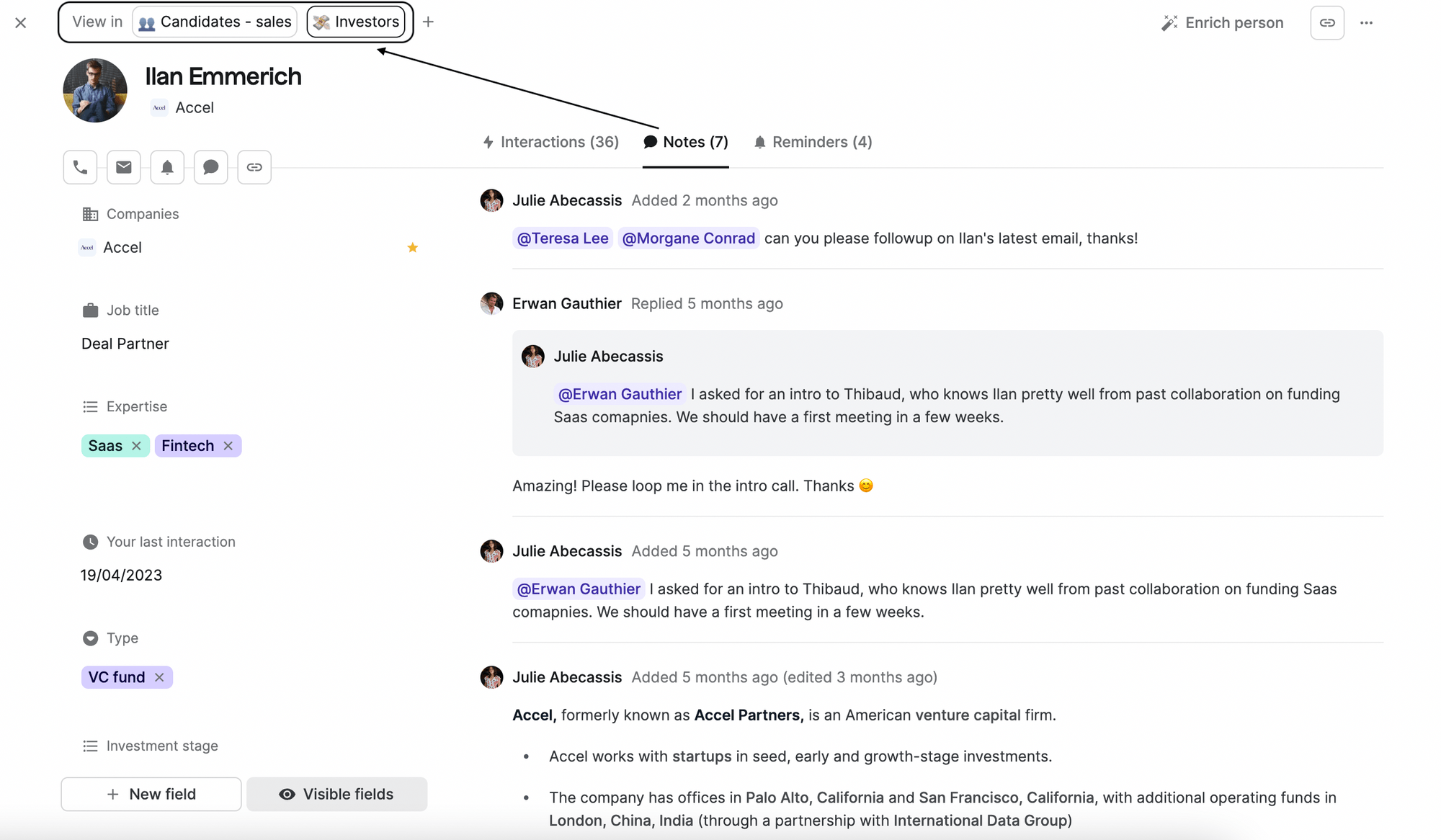 How to take Personal Notes on LinkedIn Contacts
