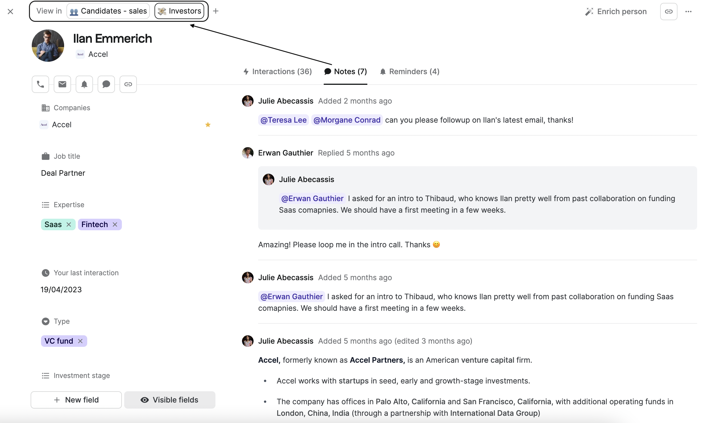 How to take Personal Notes on LinkedIn Contacts