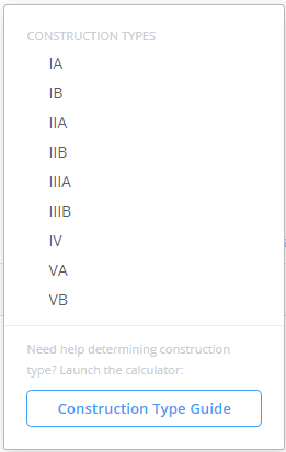 UpCodes | Types of Construction