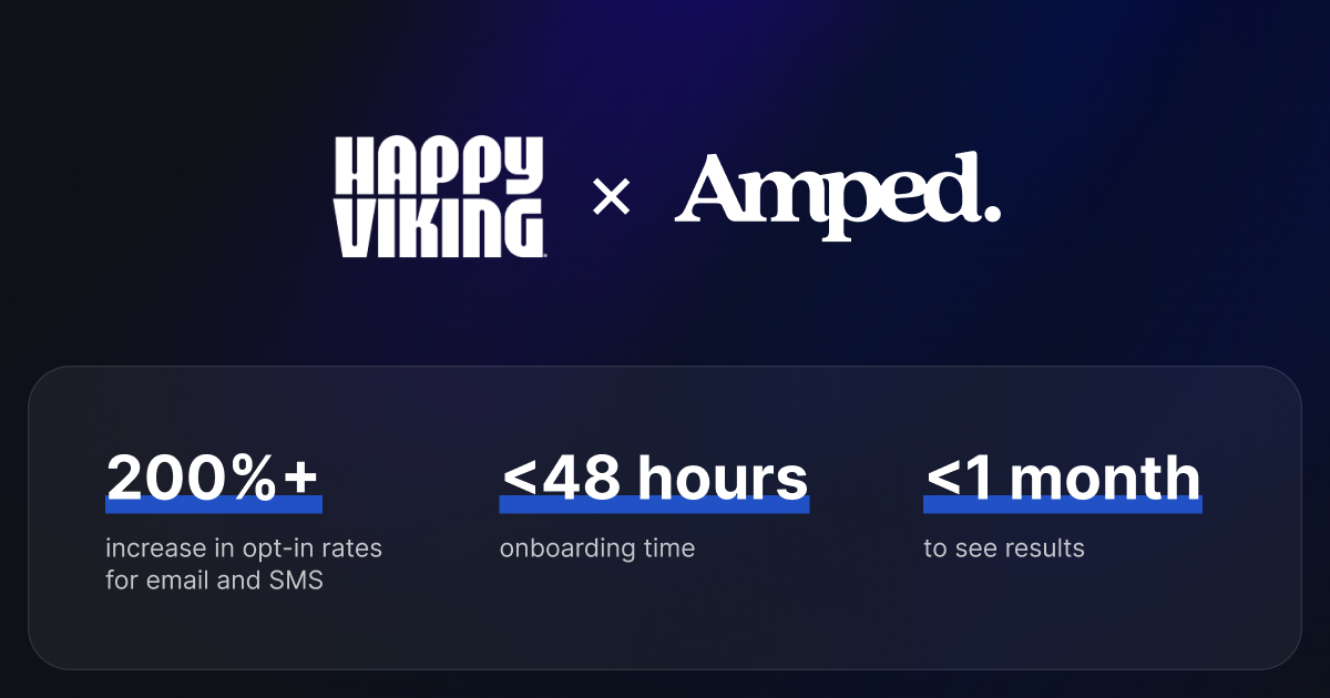 How Happy Viking lifts opt-in rates by over 200% with Amped