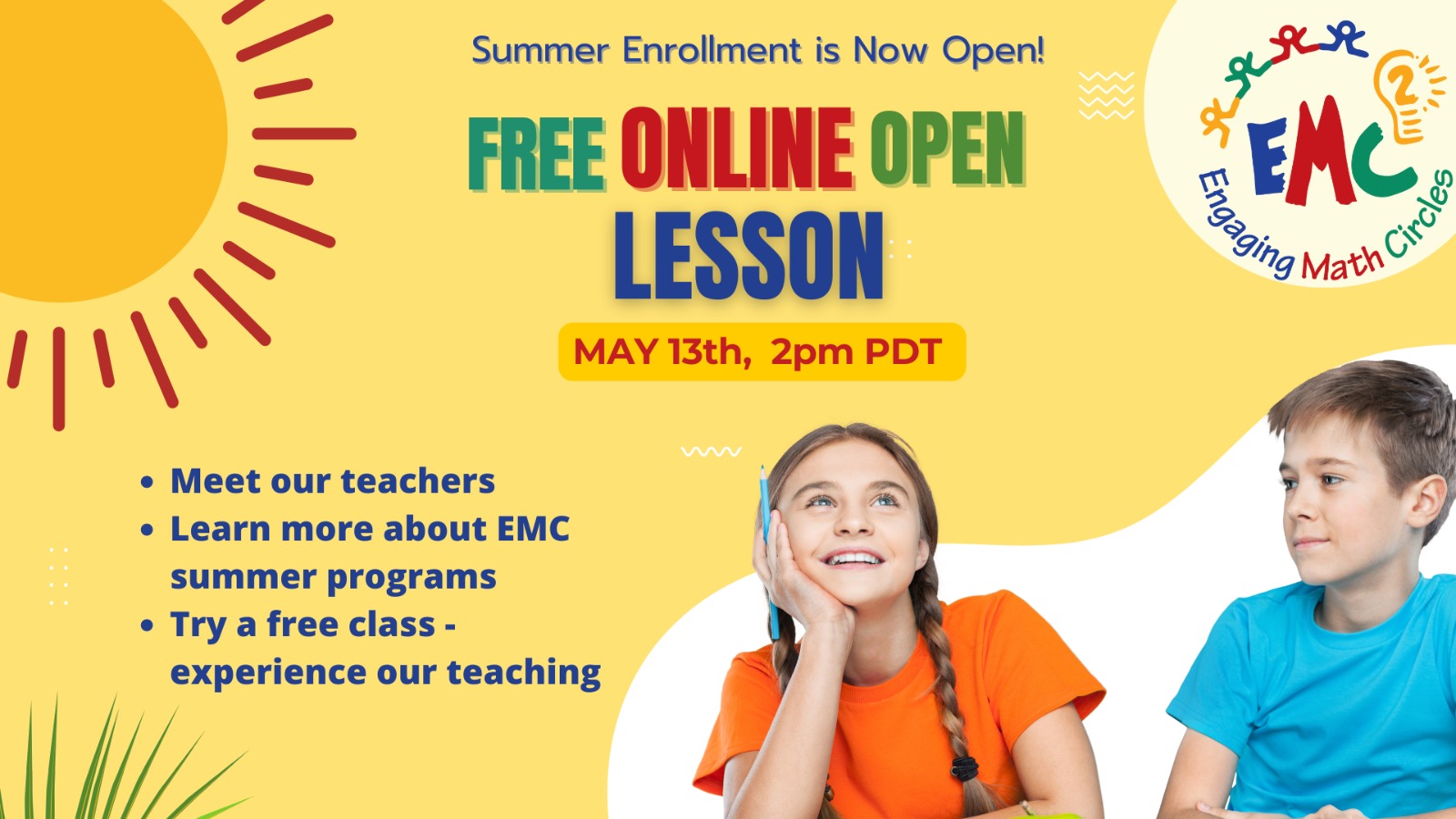 Free Open Lessons - Summer Program