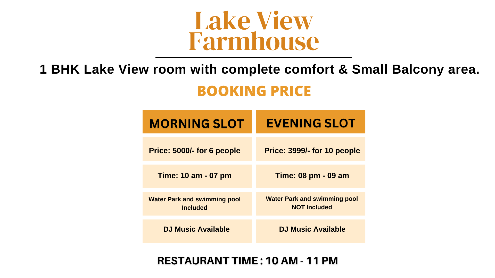 Lake View Farmhouse | Water Park in Nagpur | EZ Celebration