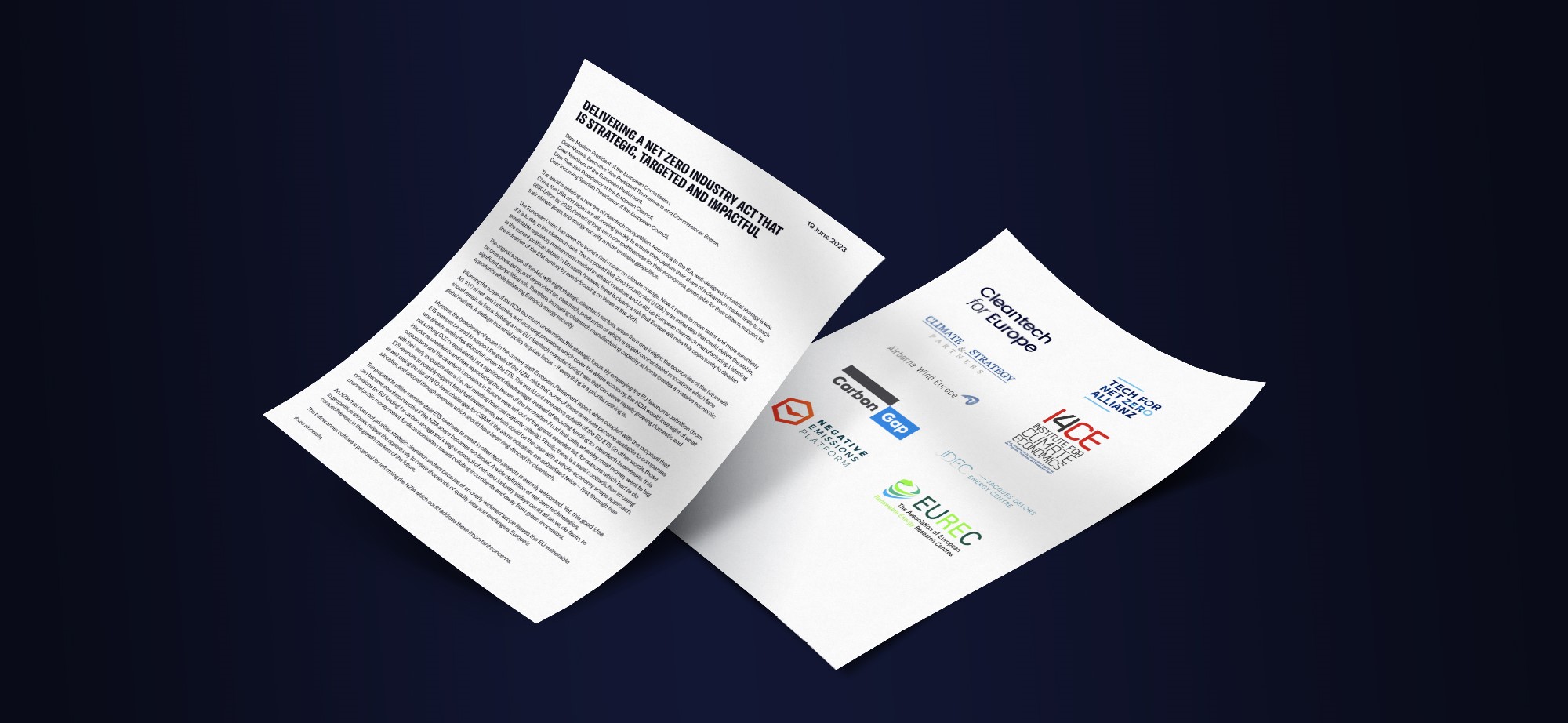 Open Letter: Delivering a Net Zero Industry Act that is strategic ...