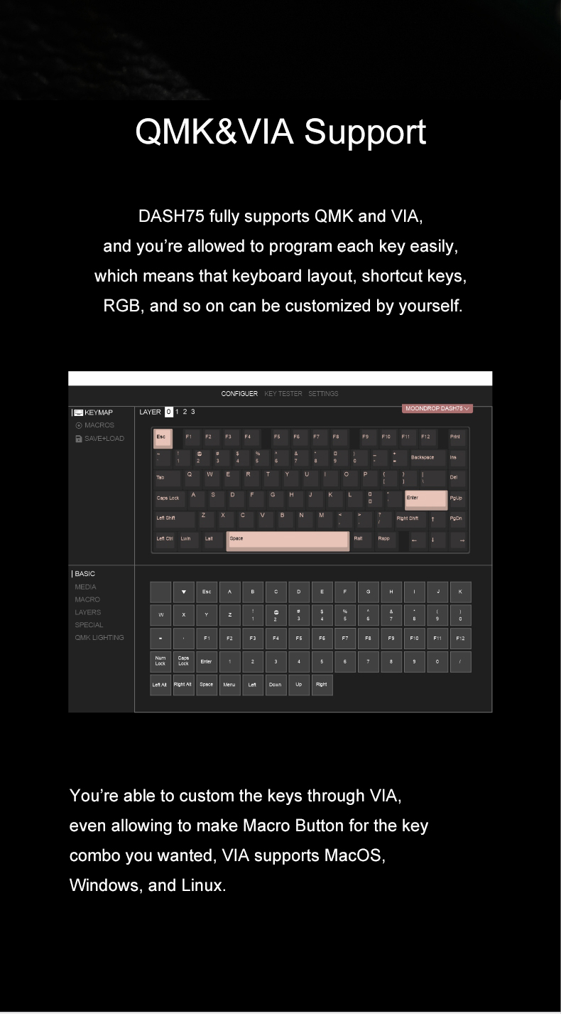 MOONDROP DASH75 75% Mechanical Keyboard | MOONDROP Official Website