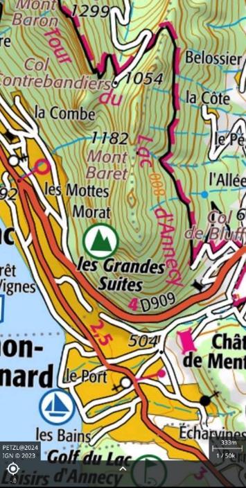 Iphigénie : Les cartes IGN sur Iphigénie en détail
