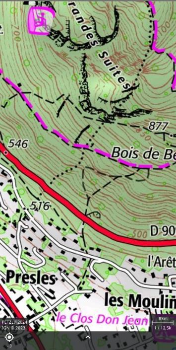 Iphigénie : Les cartes IGN sur Iphigénie en détail