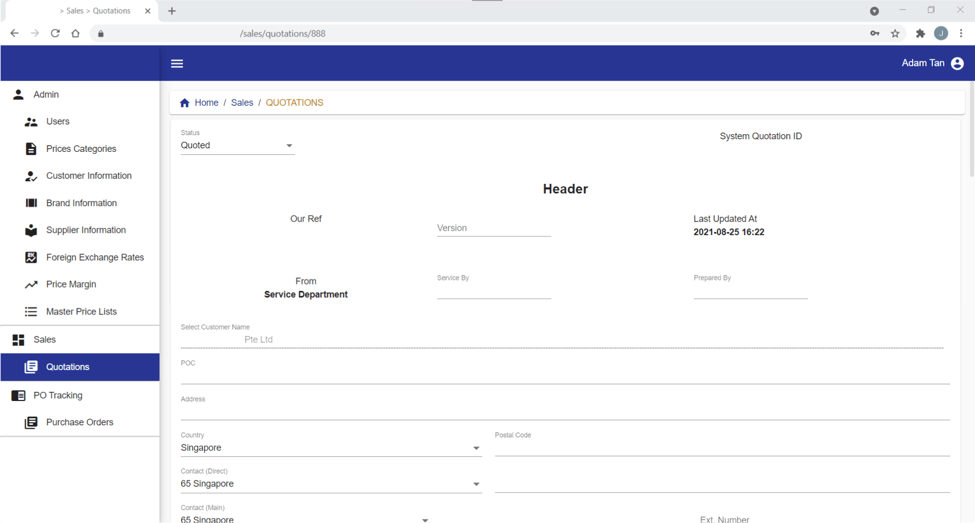 Quotation Management System | Quotation Template Singapore