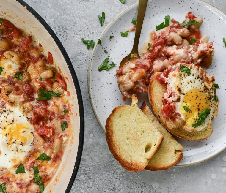 Eggs + Beans Breakfast Skillet