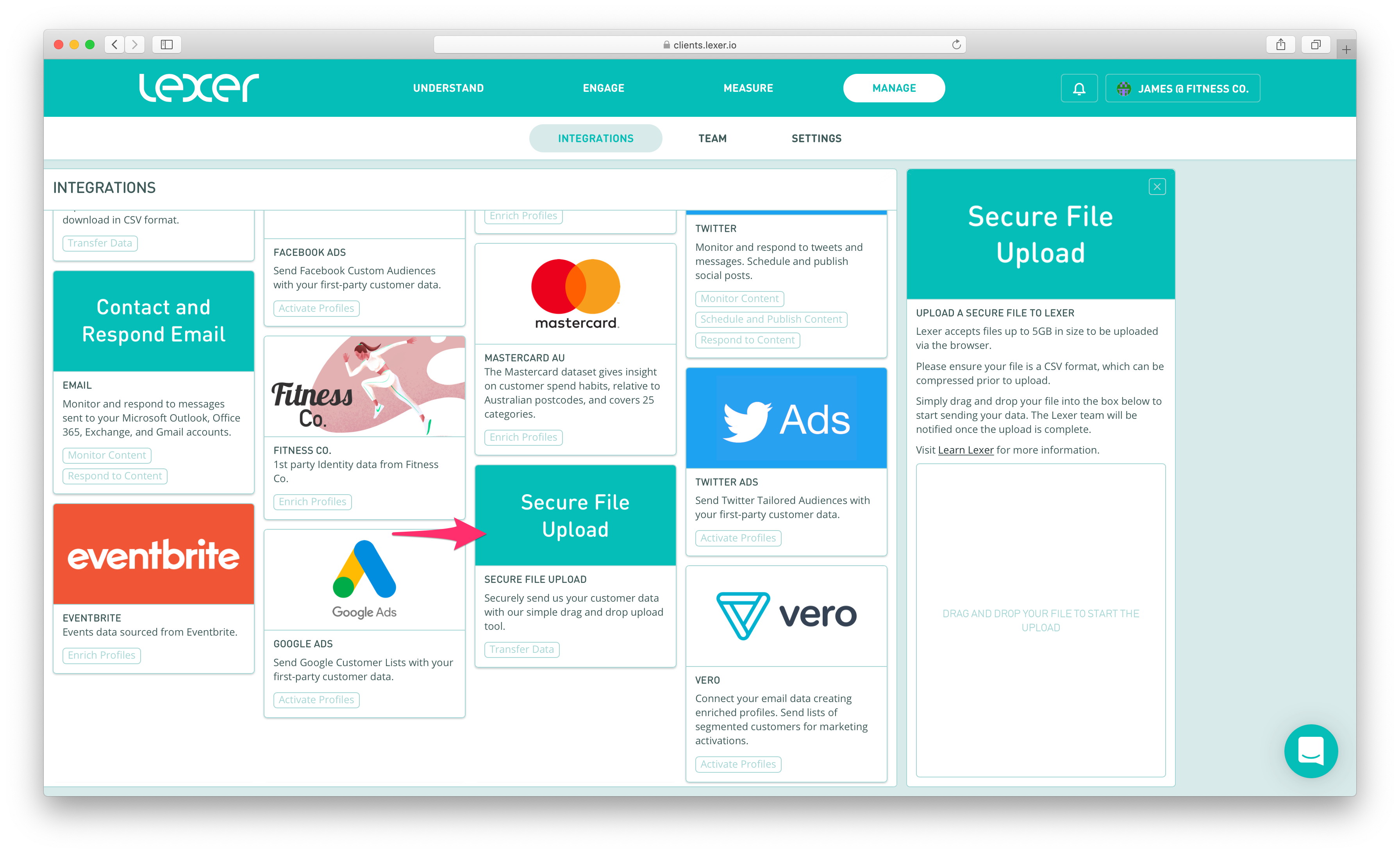 Data Customer Data Secure File Upload
