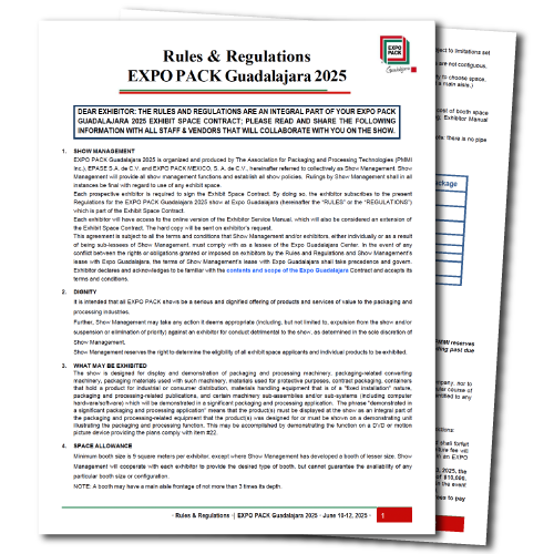 Rules & Regulations | EXPO PACK Guadalajara