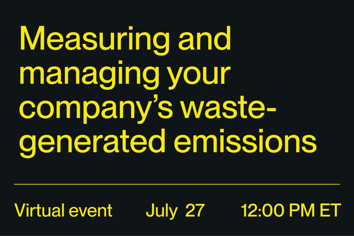 Event: Measuring and managing your company's waste-generated | Sustain.Life