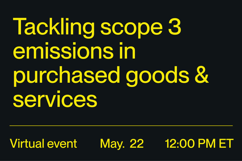 Event: Tackling scope 3 emissions in purchased goods service | Sustain.Life