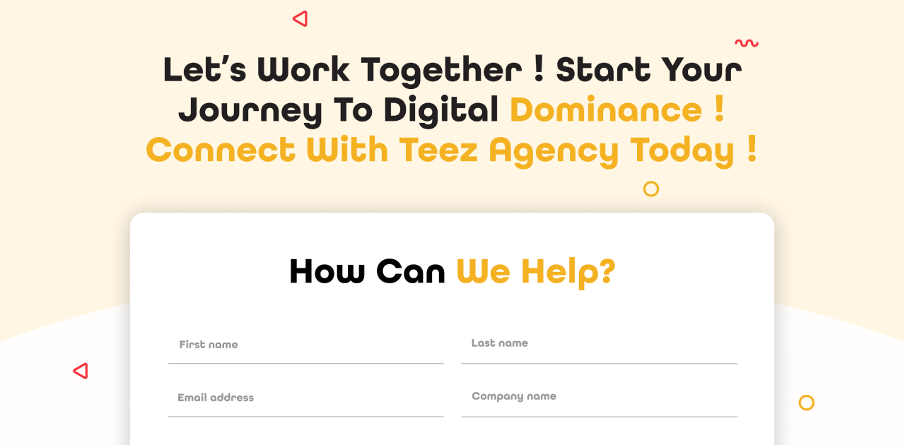 Contact Us | Connect With Teez Agency Today!