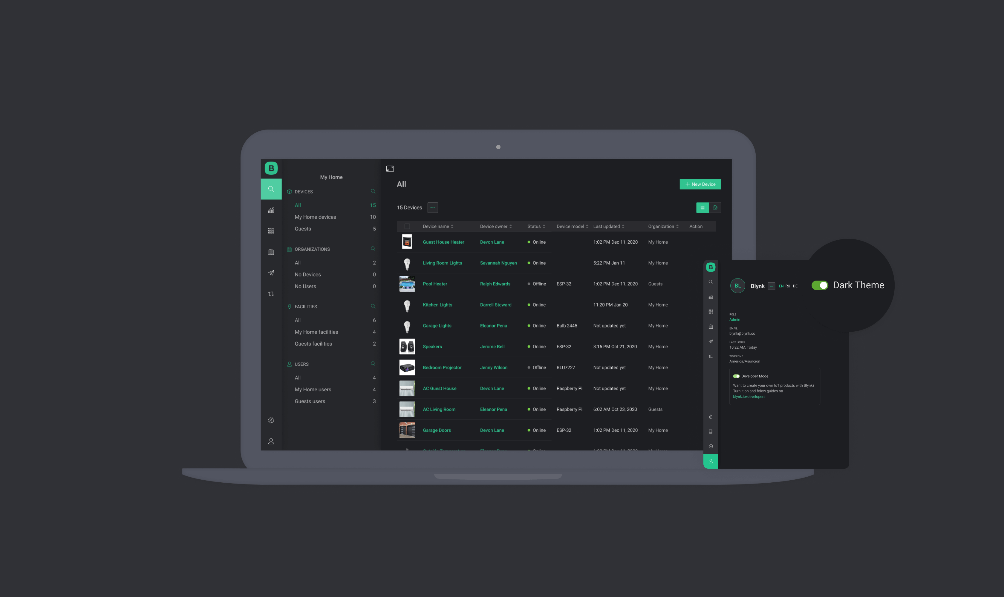 Introducing the Dark Theme for Blynk