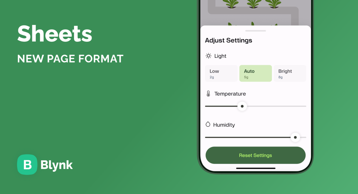 How to improve interactivity in no-code IoT apps using Blynk's sheets