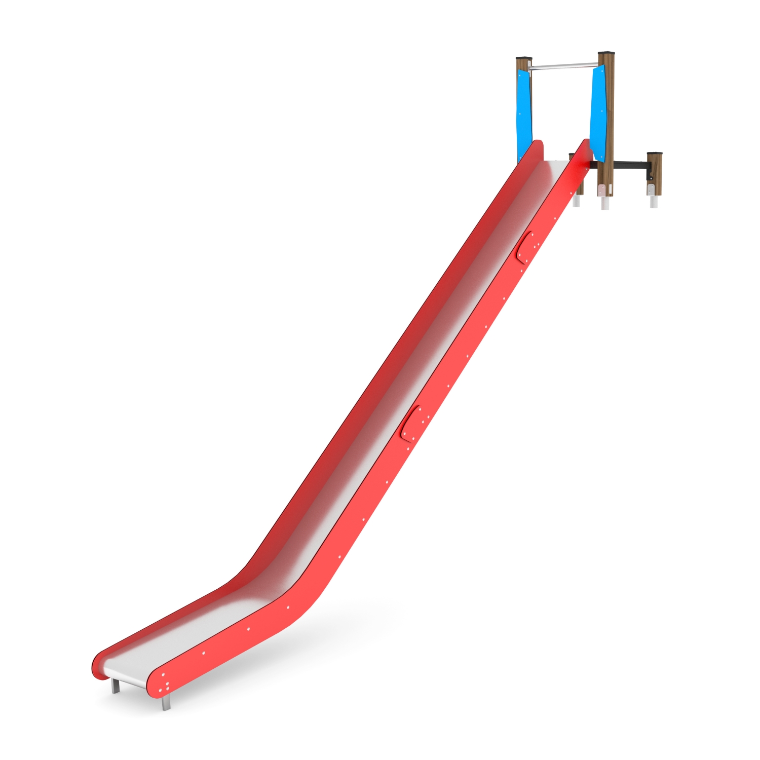 Large Colourful Embankment Steel Slide with Platform | Morti Sport ...