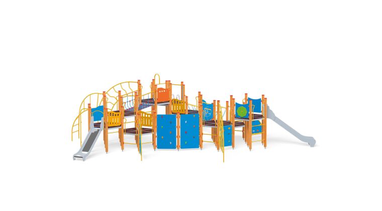 Large Colourful Steel Play Structure Complex 1 | Morti Sport & Play ...