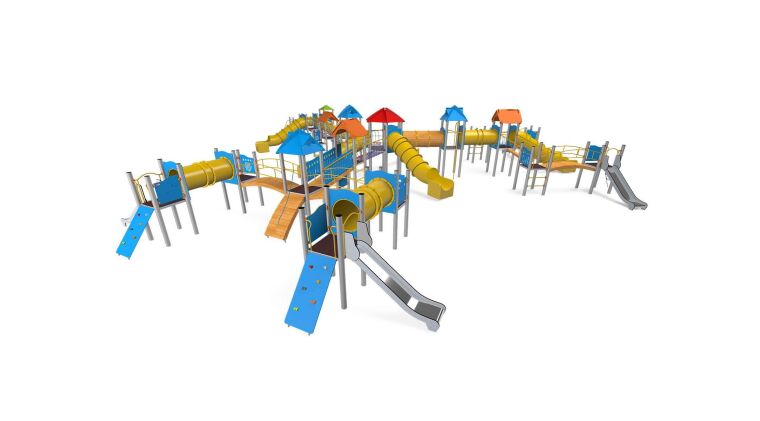 Giant Colourful Steel Play Structure Complex 2 | Morti Sport & Play ...