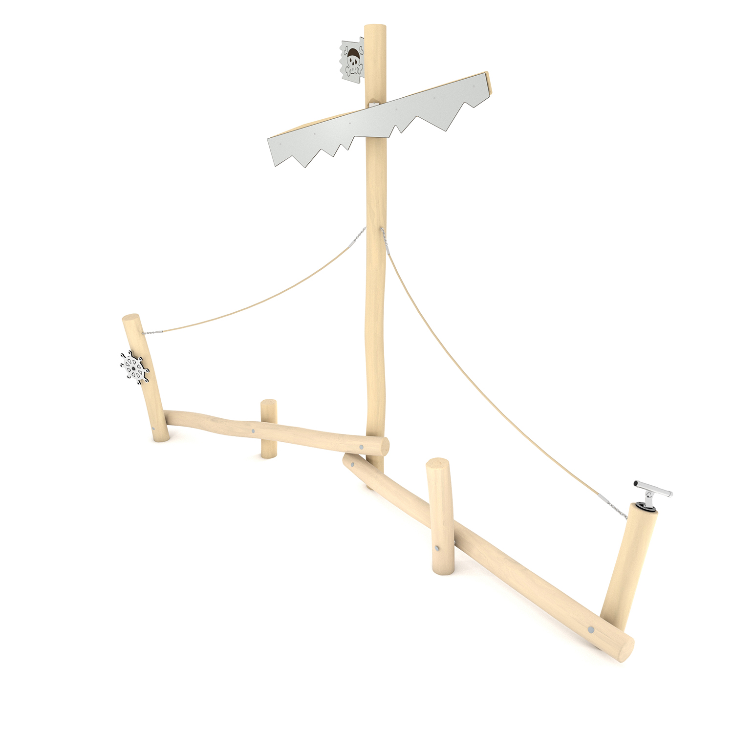 Pirate-Themed Balance Play Structure 1 | Morti Sport & Play Equipment