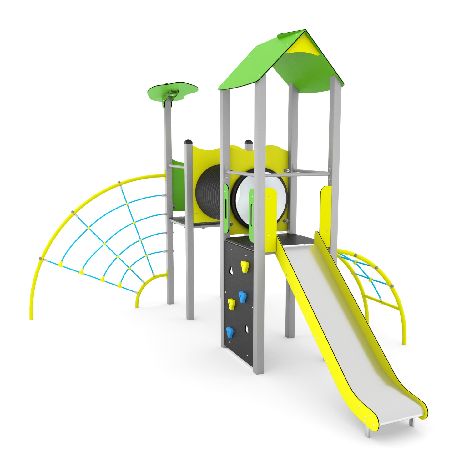 Mini Colourful Double Steel Play Structure 3 | Morti Sport & Play Equipment