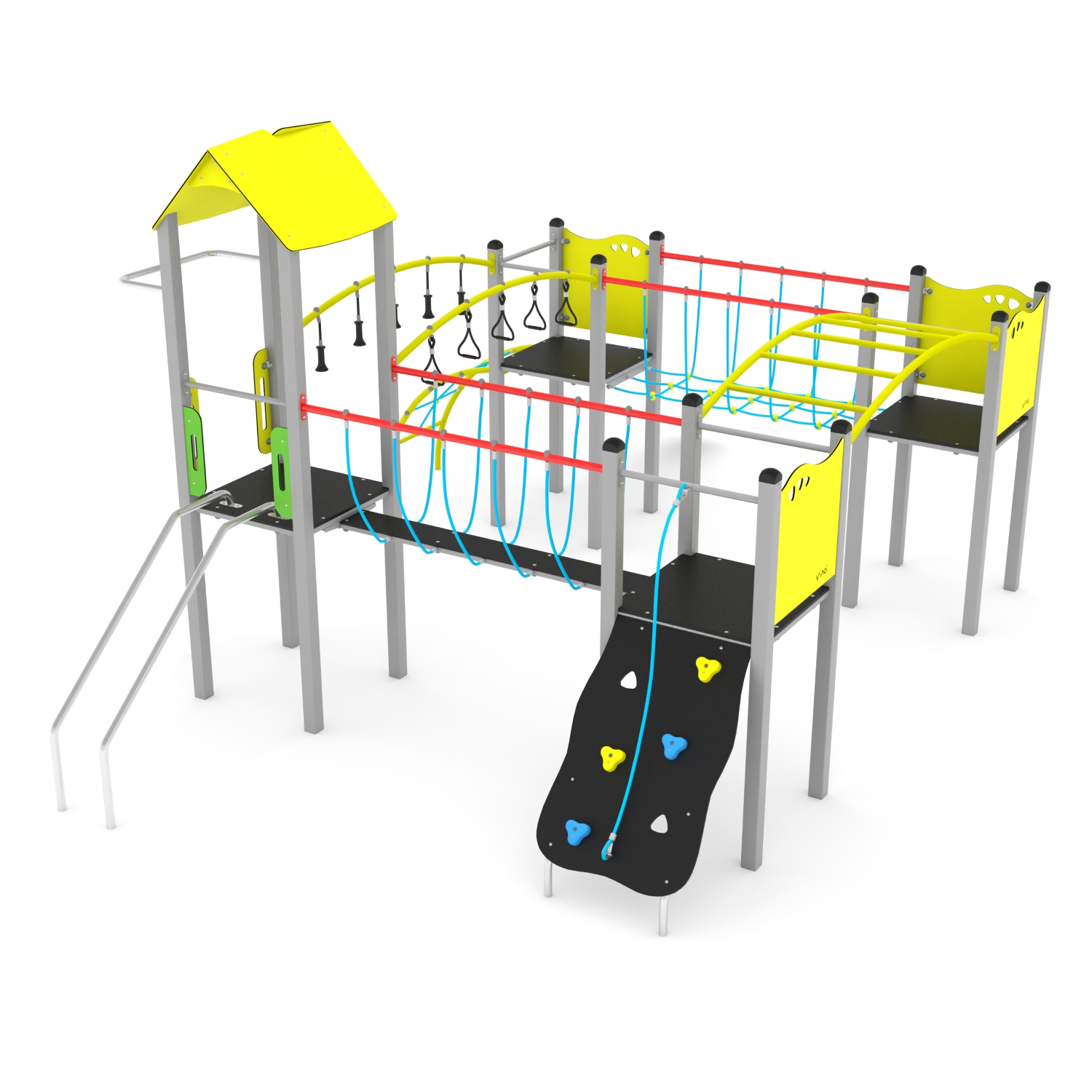 Small Colourful Steel Play Structure Complex 1 | Morti Sport & Play ...
