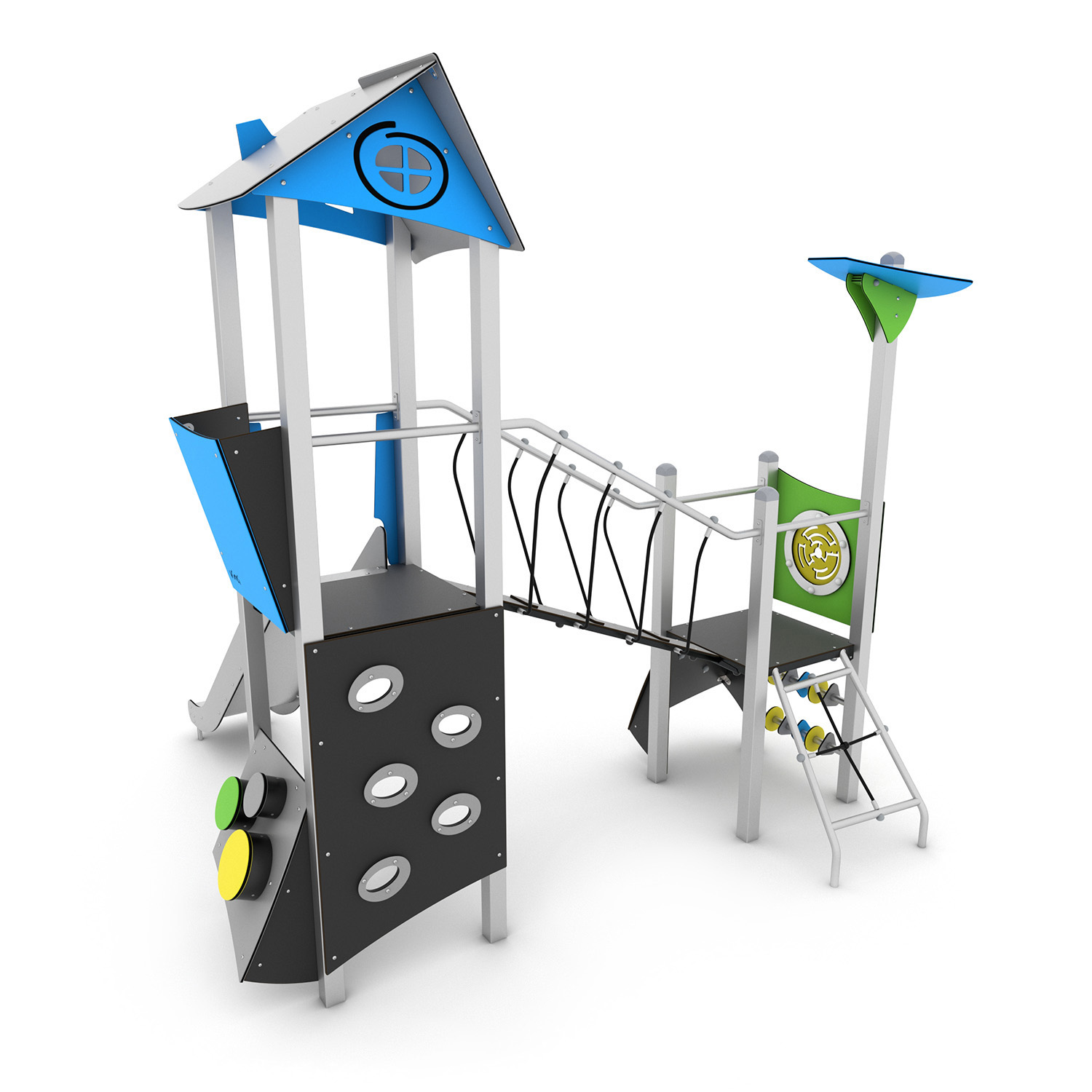 Small Colourful Steel Play Structure 6 | Morti Sport & Play Equipment