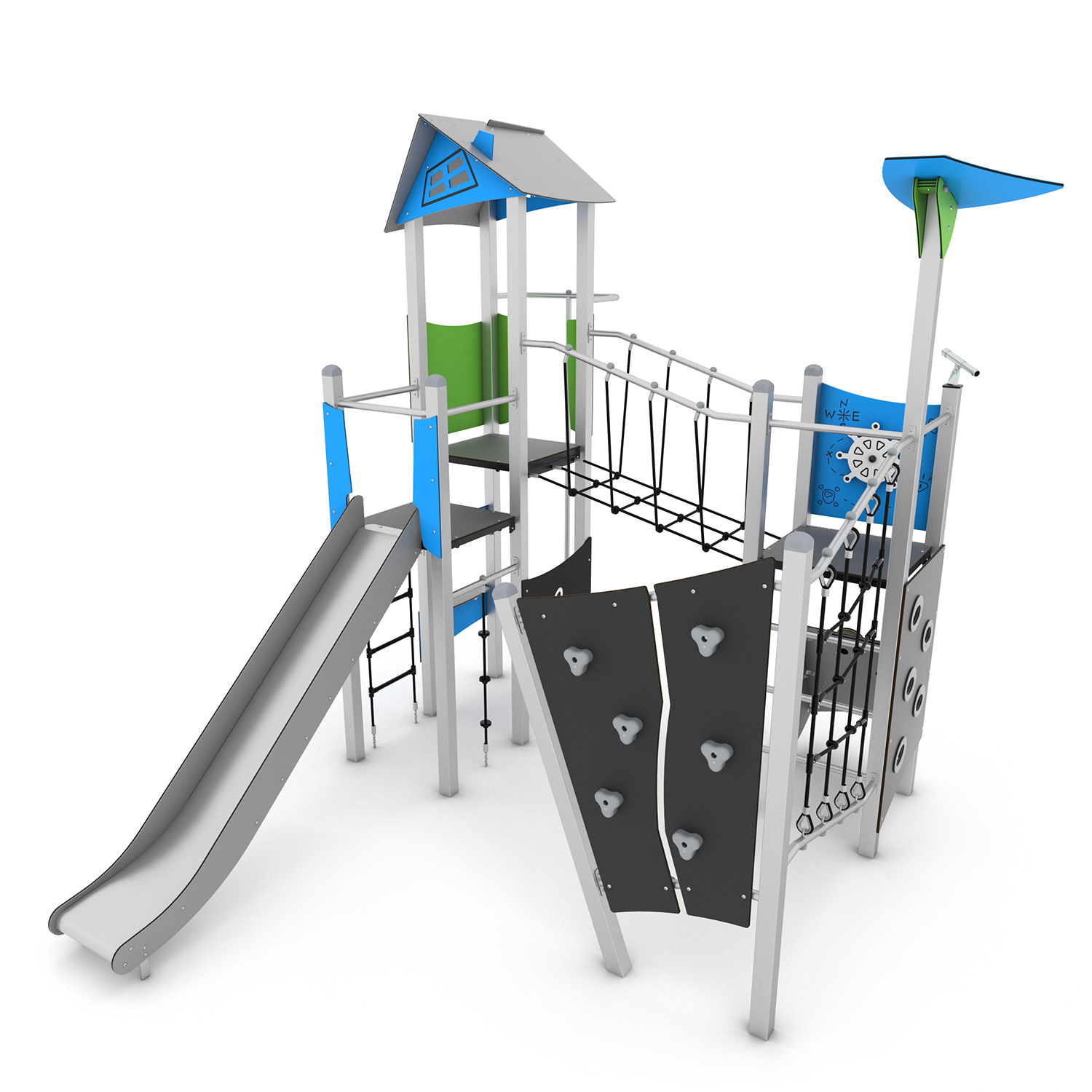 Small Colourful Steel Play Structure 7 | Morti Sport & Play Equipment