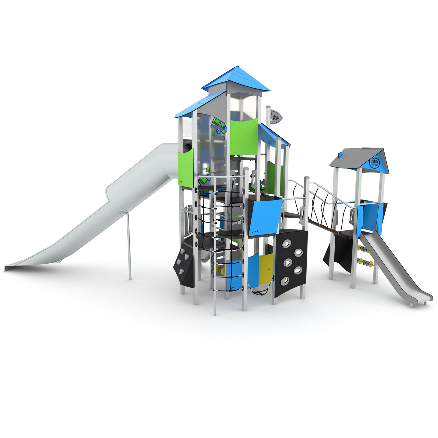 Large Colourful Double Steel Play Structure 1 | Morti Sport & Play ...